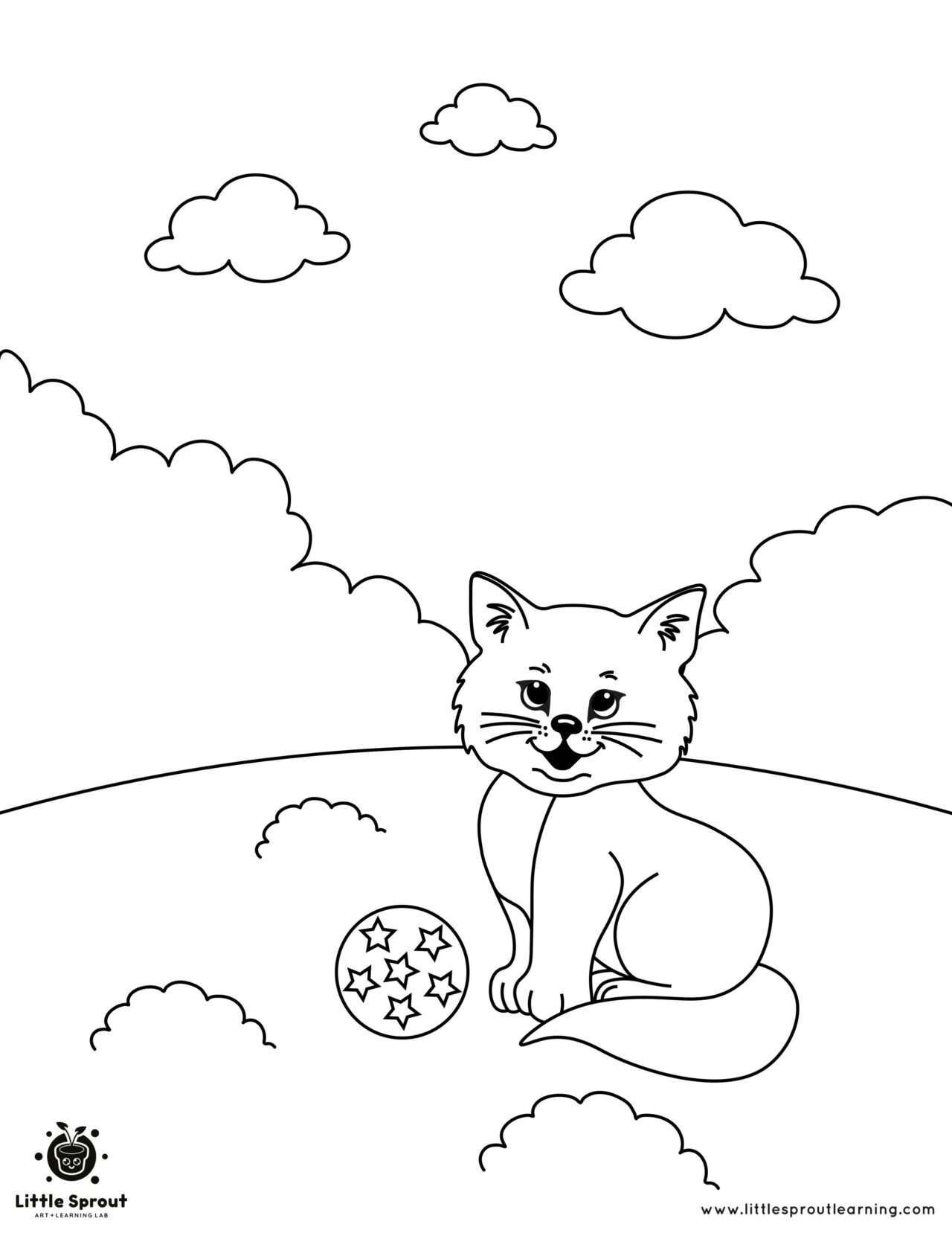 25 Free Cat Coloring Pages For Kids - Little Sprout Art & Learning Lab
