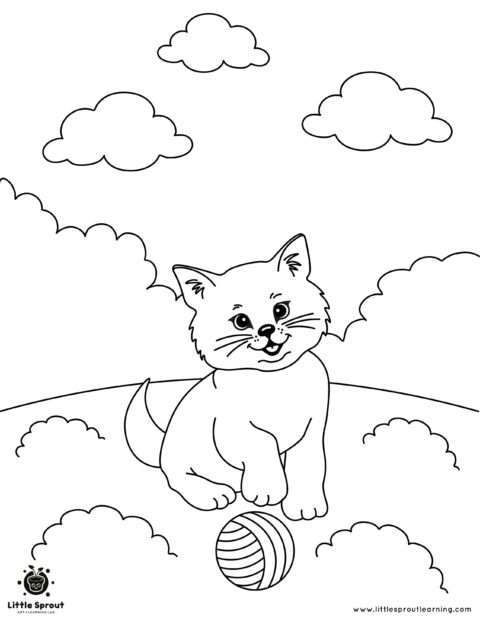 25 Free Cat Coloring Pages For Kids - Little Sprout Art & Learning Lab