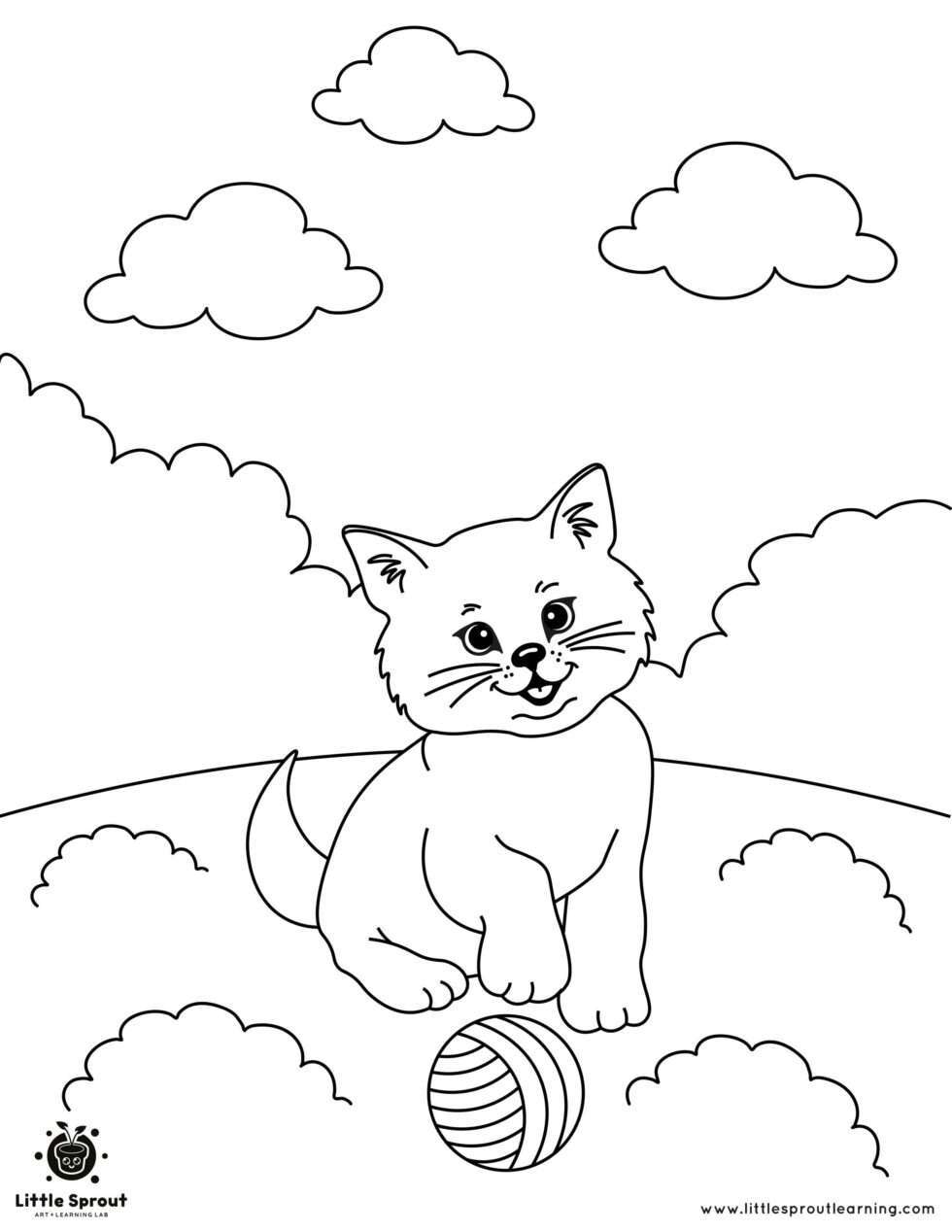 25 Free Cat Coloring Pages For Kids - Little Sprout Art & Learning Lab