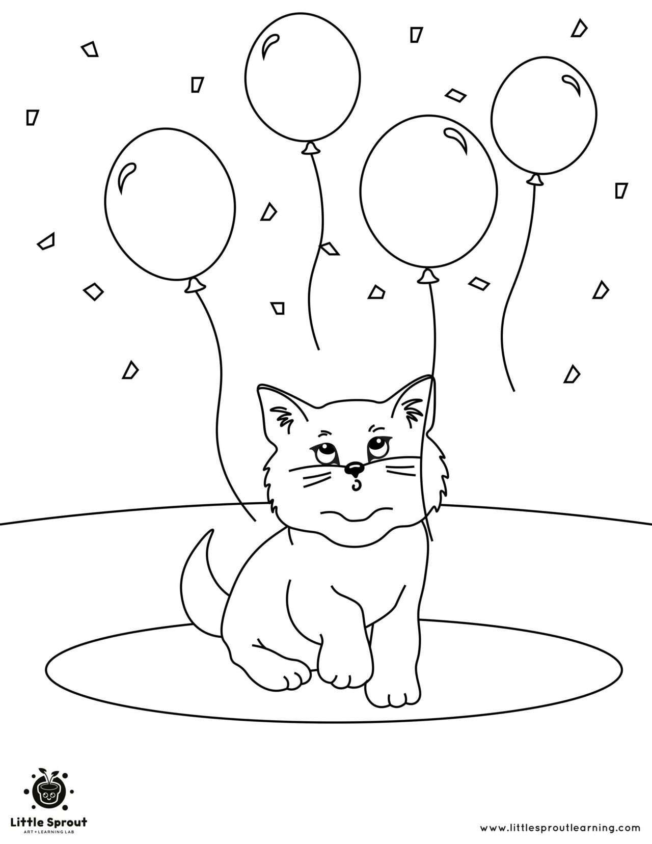 25 Free Cat Coloring Pages For Kids - Little Sprout Art & Learning Lab