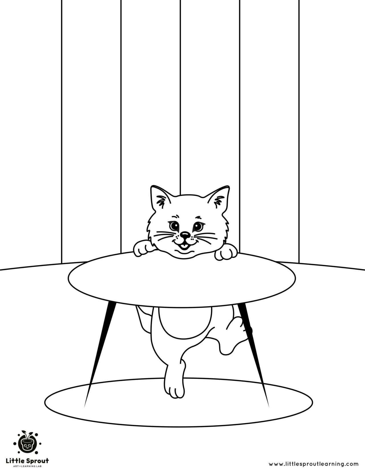 25 Free Cat Coloring Pages For Kids - Little Sprout Art & Learning Lab