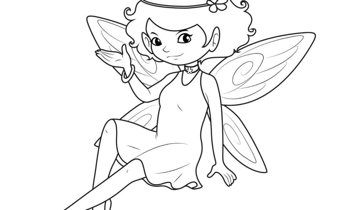 Cute Fairy Coloring Page - Little Sprout Art + Learning Lab