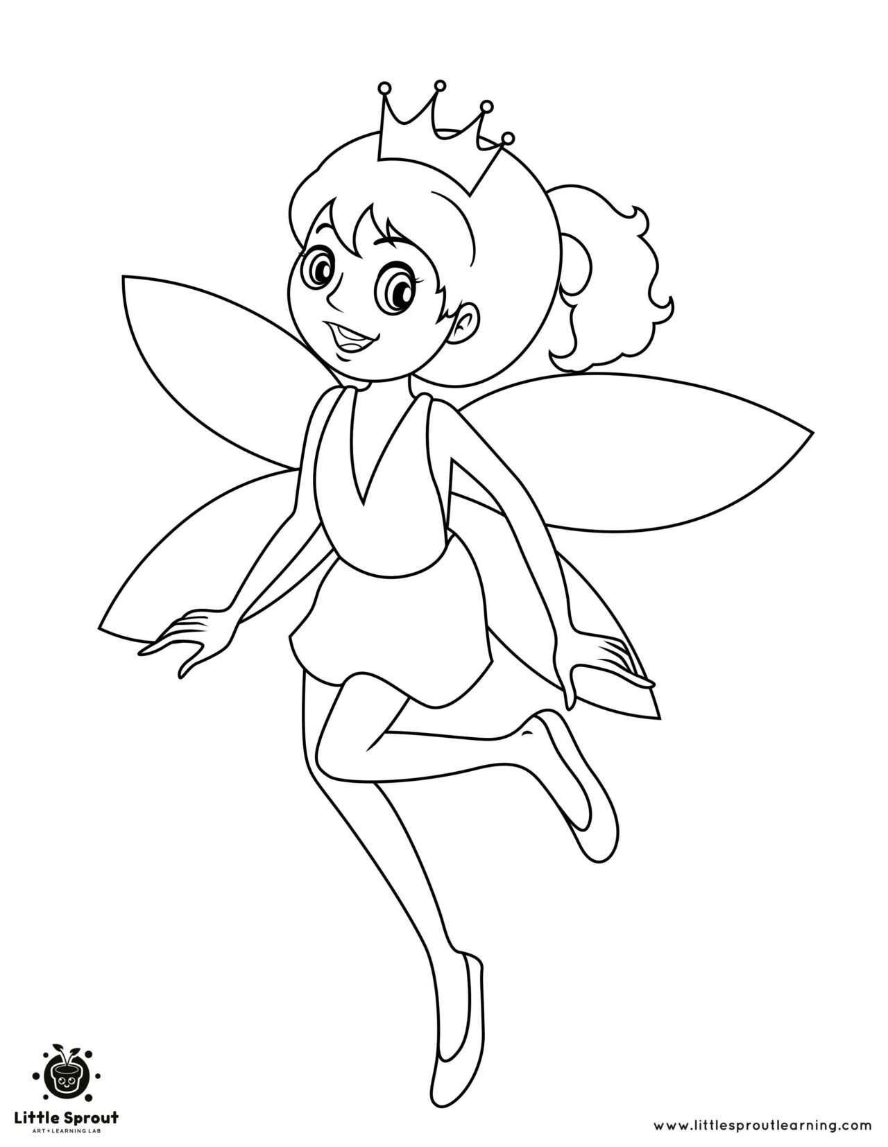 Princess Coloring Pages | Little Sprout Art + Learning Lab