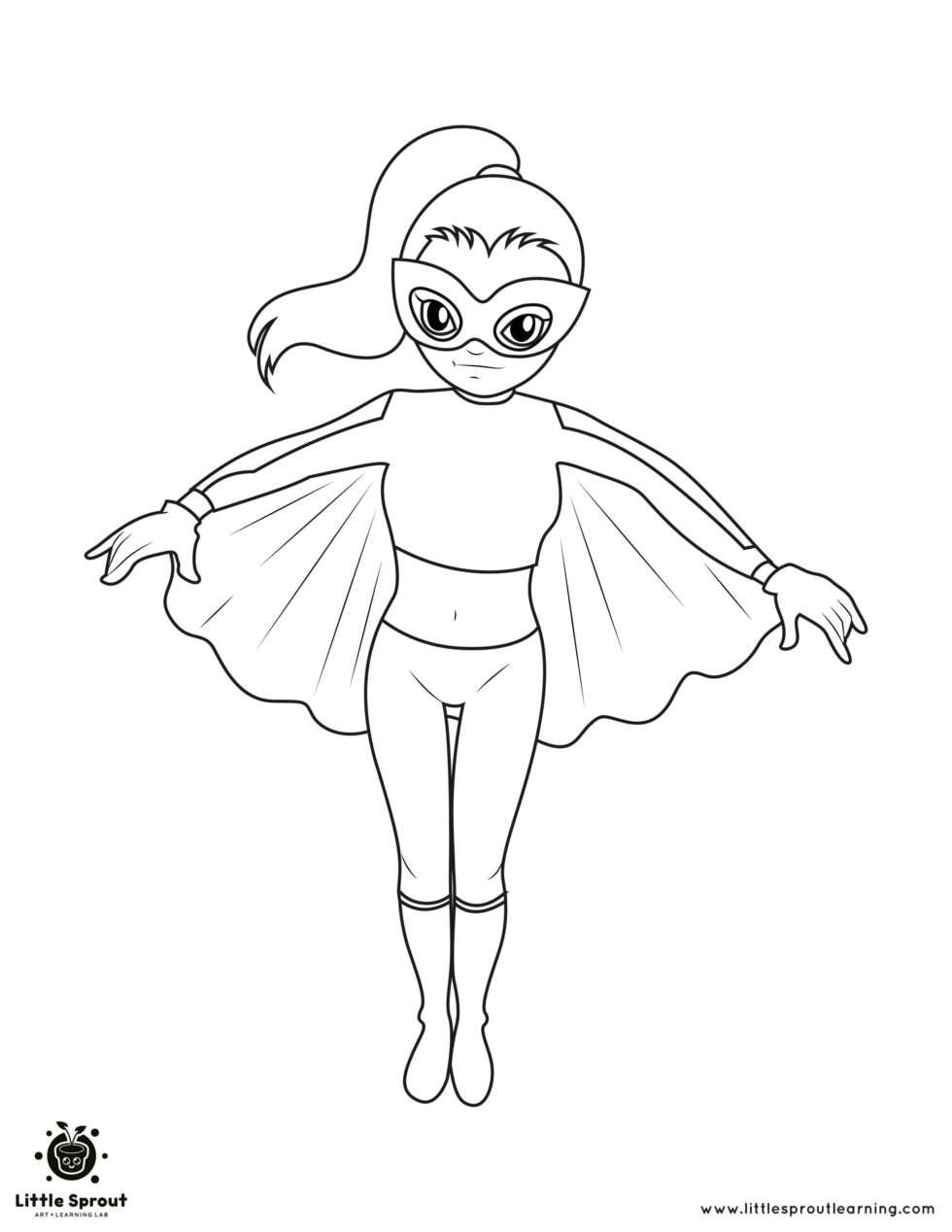 Best Superhero Coloring Pages 10 | Little Sprout Art