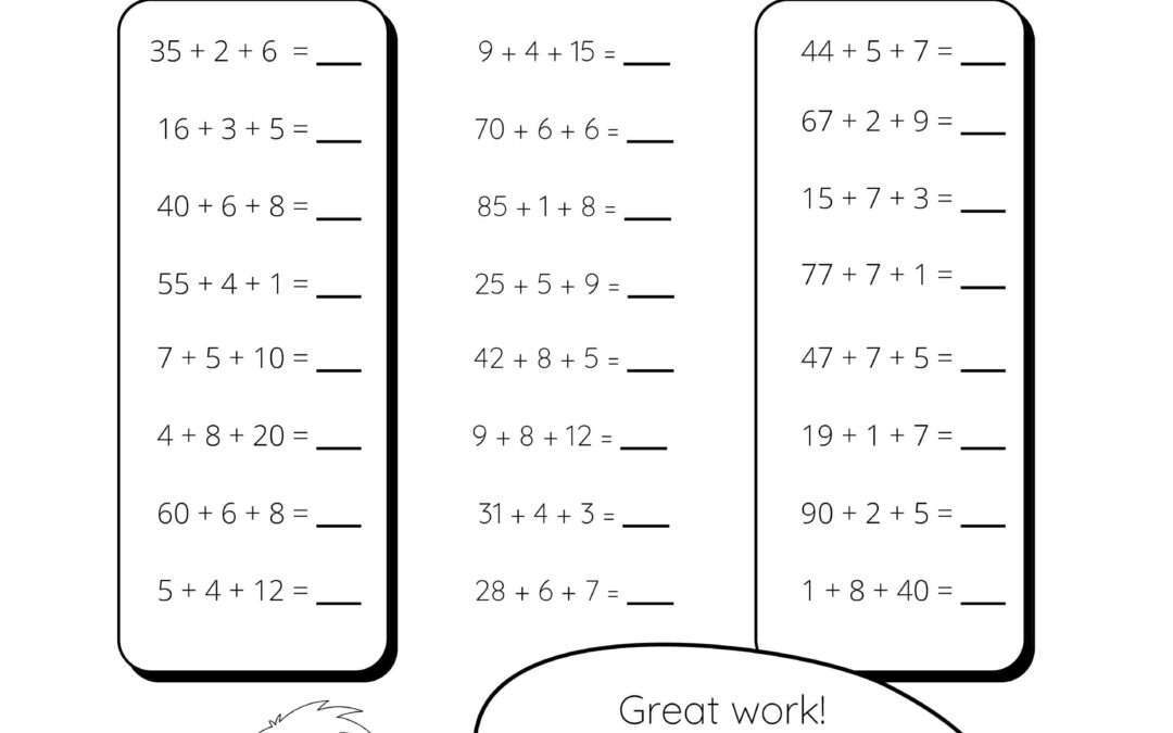 Addition Worksheet Build A 5 Digit Number Little Sprout Art