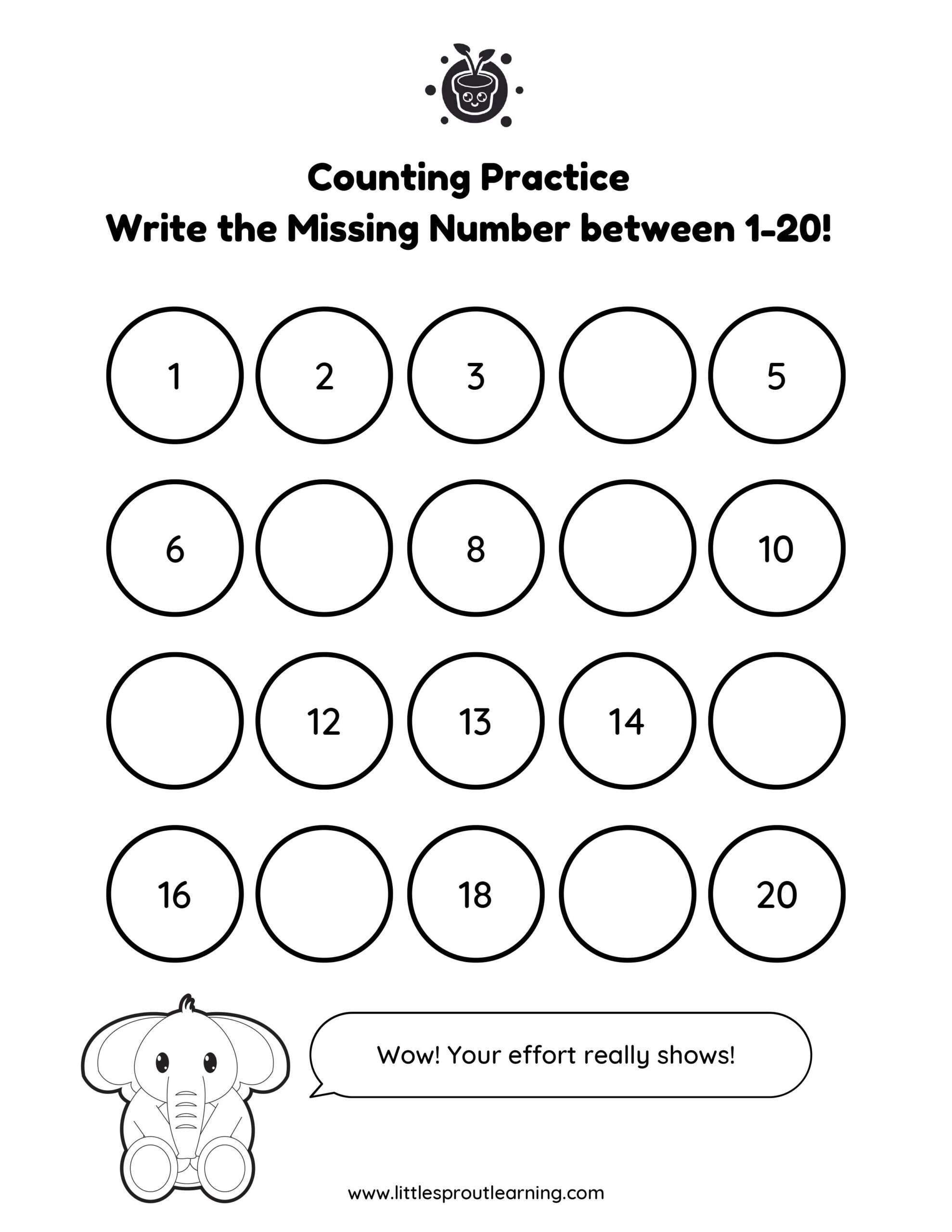 The Best Kindergarten Counting Practice Worksheets 14 The Best Kindergarten Counting Practice Worksheets 14