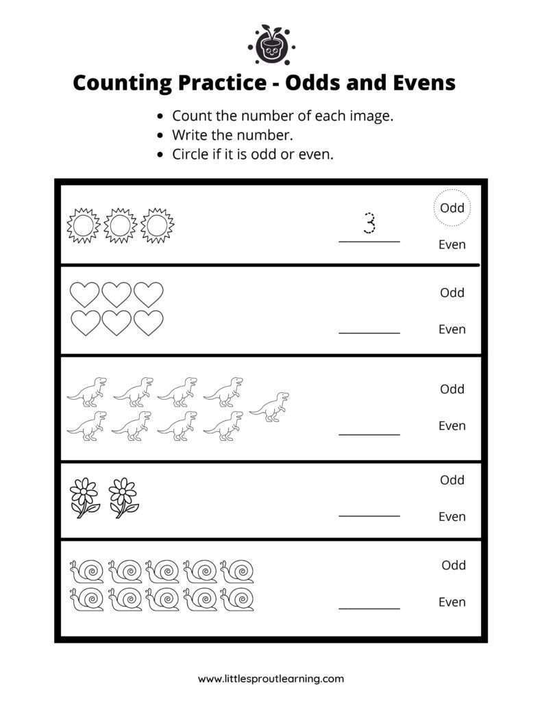 Identify Odds + Evens - B - Little Sprout Art + Learning Lab