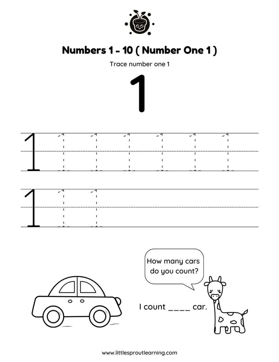 Numbers Counting And Writing Practice | Little Sprout Art