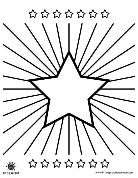 Best 10 Star Coloring Pages | Little Sprout Art