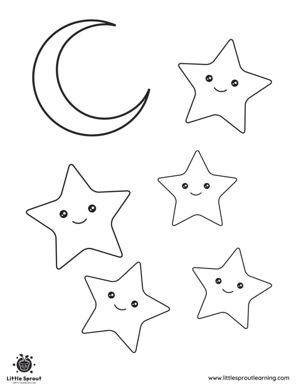 Best 10 Star Coloring Pages | Little Sprout Art