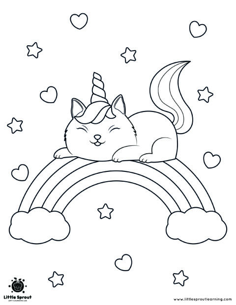The Best Unicorn Coloring Page | Little Sprout Art