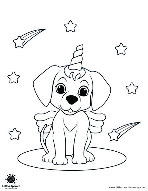 The Best Unicorn Coloring Page | Little Sprout Art