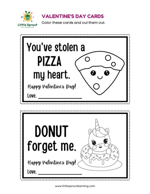 Valentine's Day Card Printables - Little Sprout Art + Learning Lab