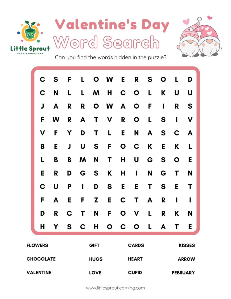 Best Valentines Day Word Search For Kids