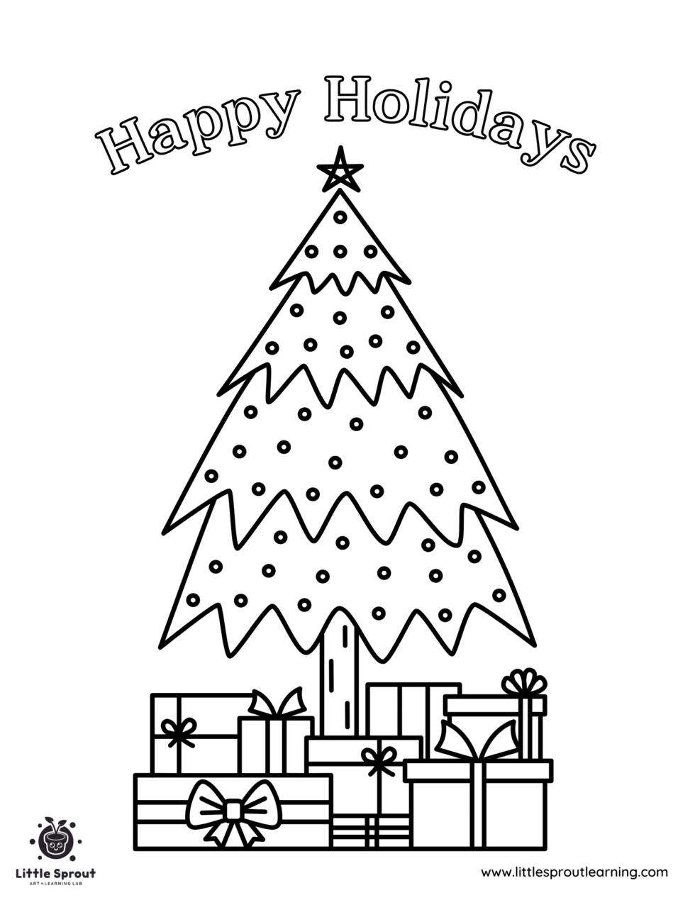 Top 12 Christmas Tree Coloring Pages - Fun For All Ages! - Little ...