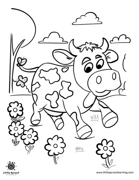 Best 30 Cow Coloring Pages - Little Sprout Art + Learning Lab