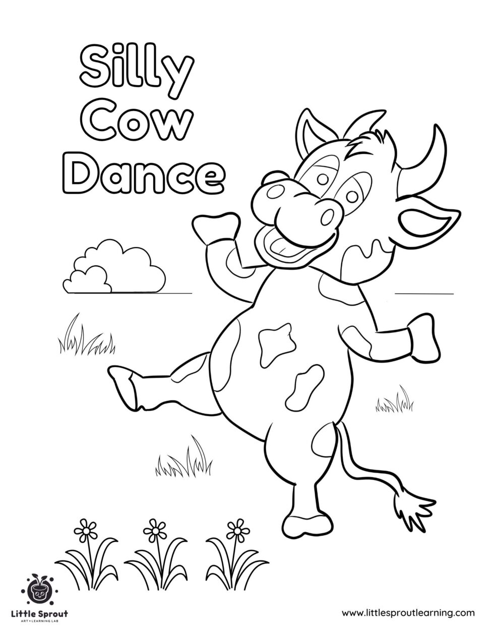 Best 30 Cow Coloring Pages - Little Sprout Art + Learning Lab