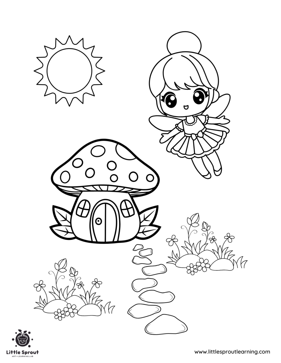 13 Best Fairy Coloring Pages - Little Sprout Art + Learning Lab