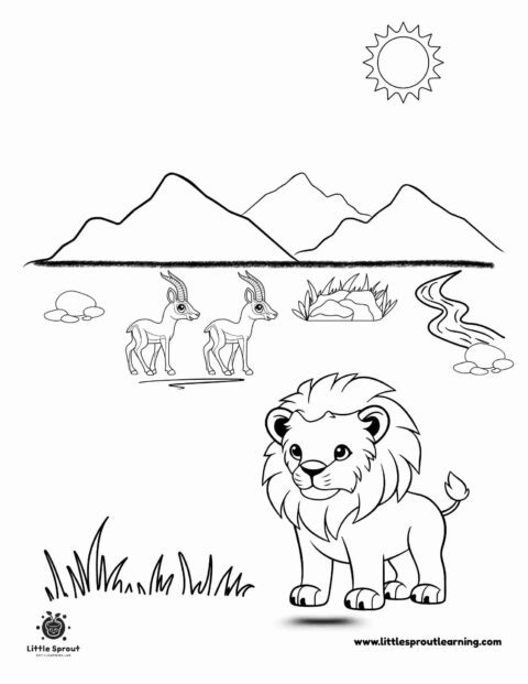 15 Free Lion Coloring Pages To Print And Enjoy - Little Sprout Art ...