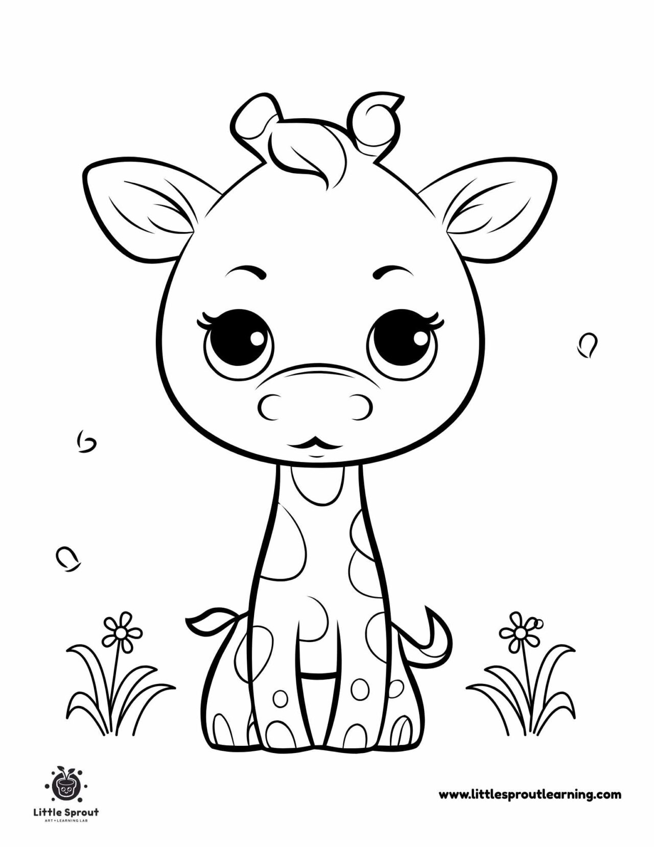 10 Best Giraffe Coloring Pages - Little Sprout Art + Learning Lab