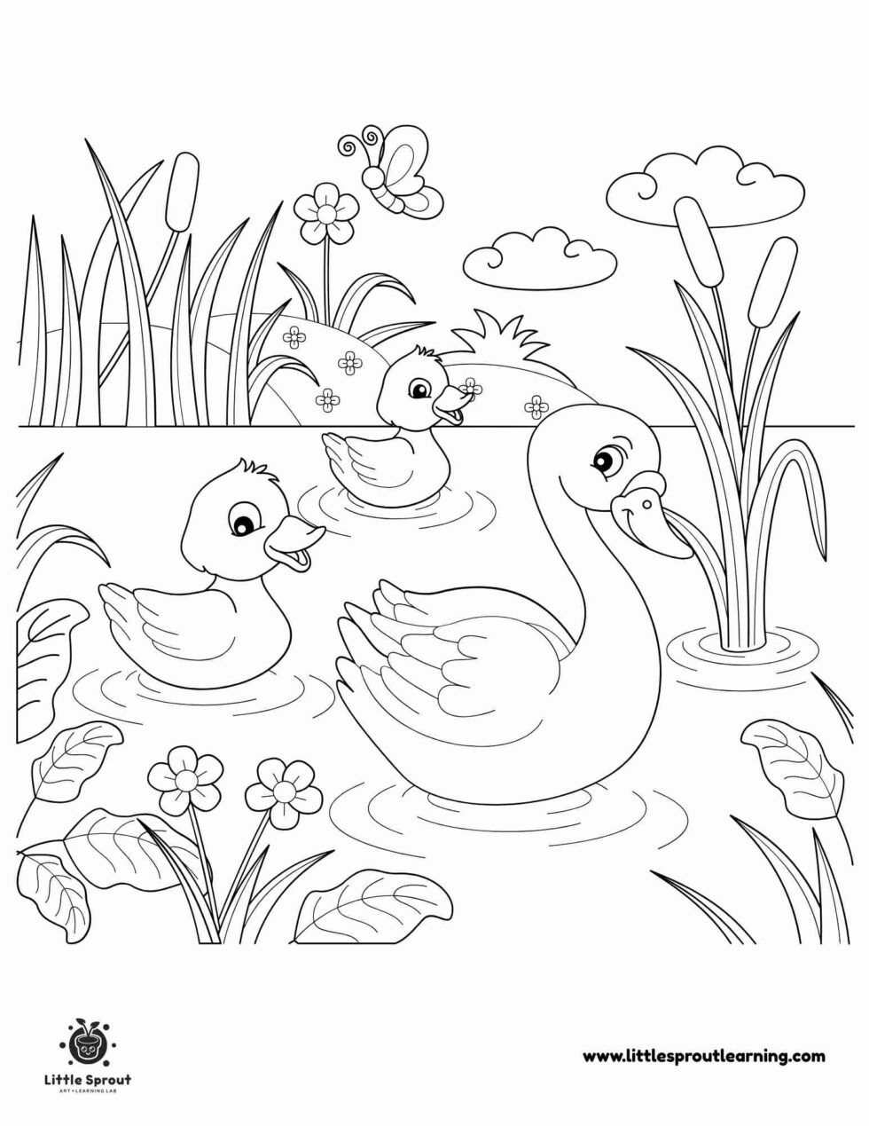 Duck Coloring Pages – 20 Free Printable Fun For Kids - Little Sprout ...