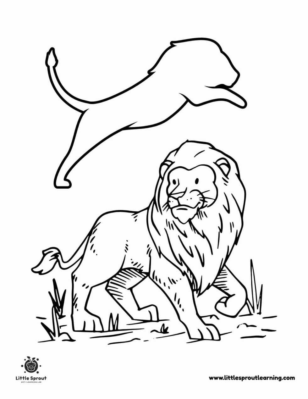 15 Free Lion Coloring Pages To Print And Enjoy - Little Sprout Art ...
