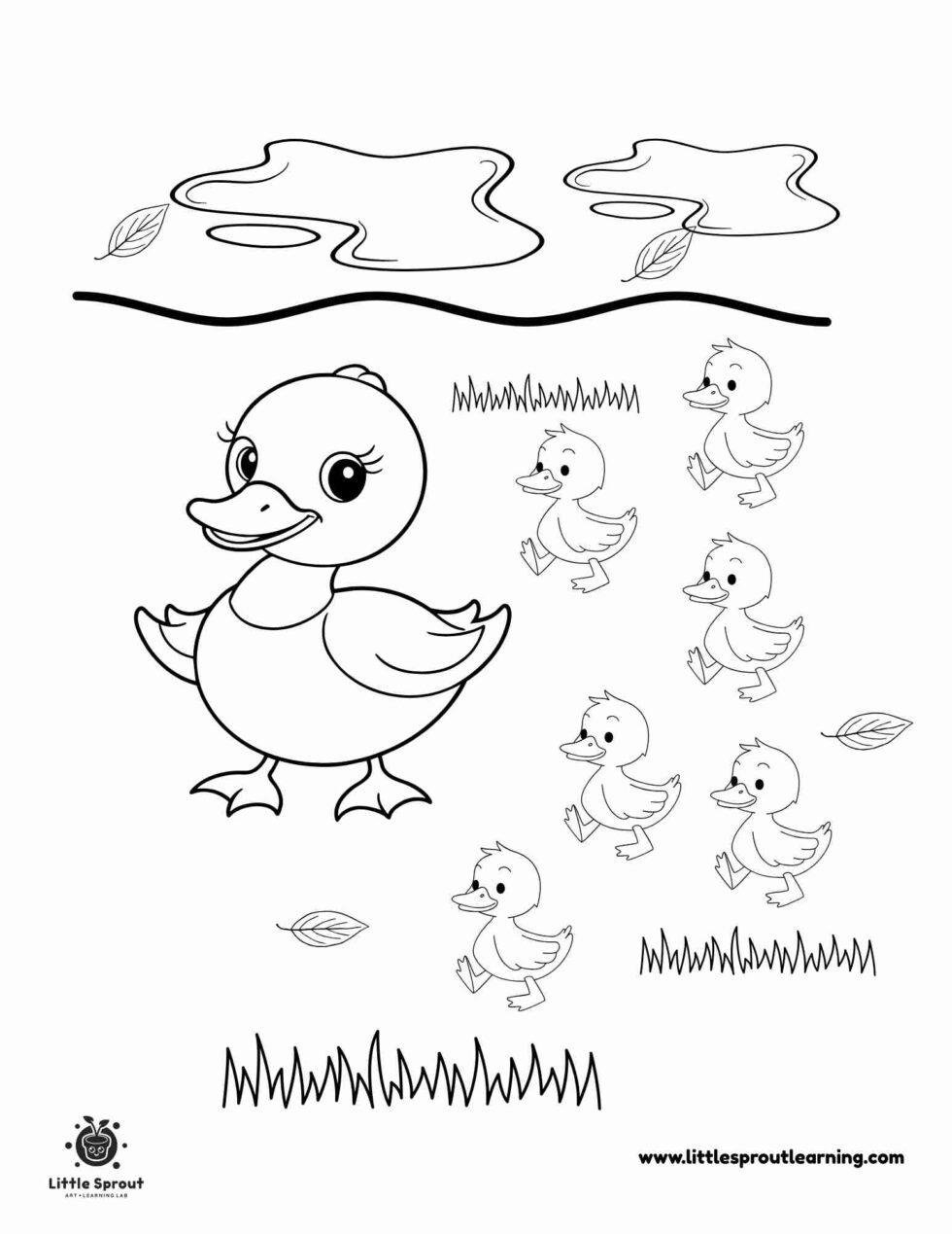 Duck Coloring Pages – 20 Free Printable Fun For Kids - Little Sprout ...