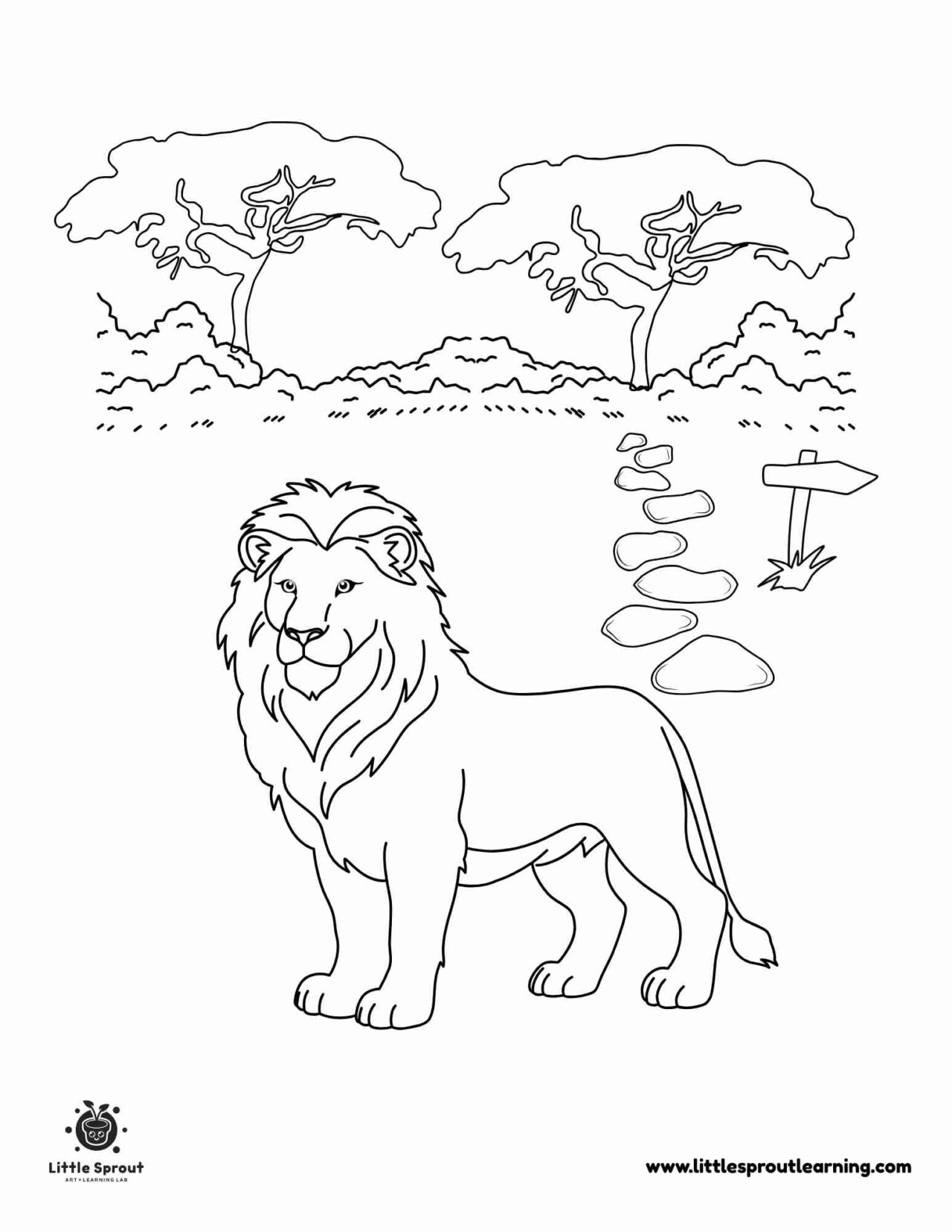15 Free Lion Coloring Pages To Print And Enjoy - Little Sprout Art ...