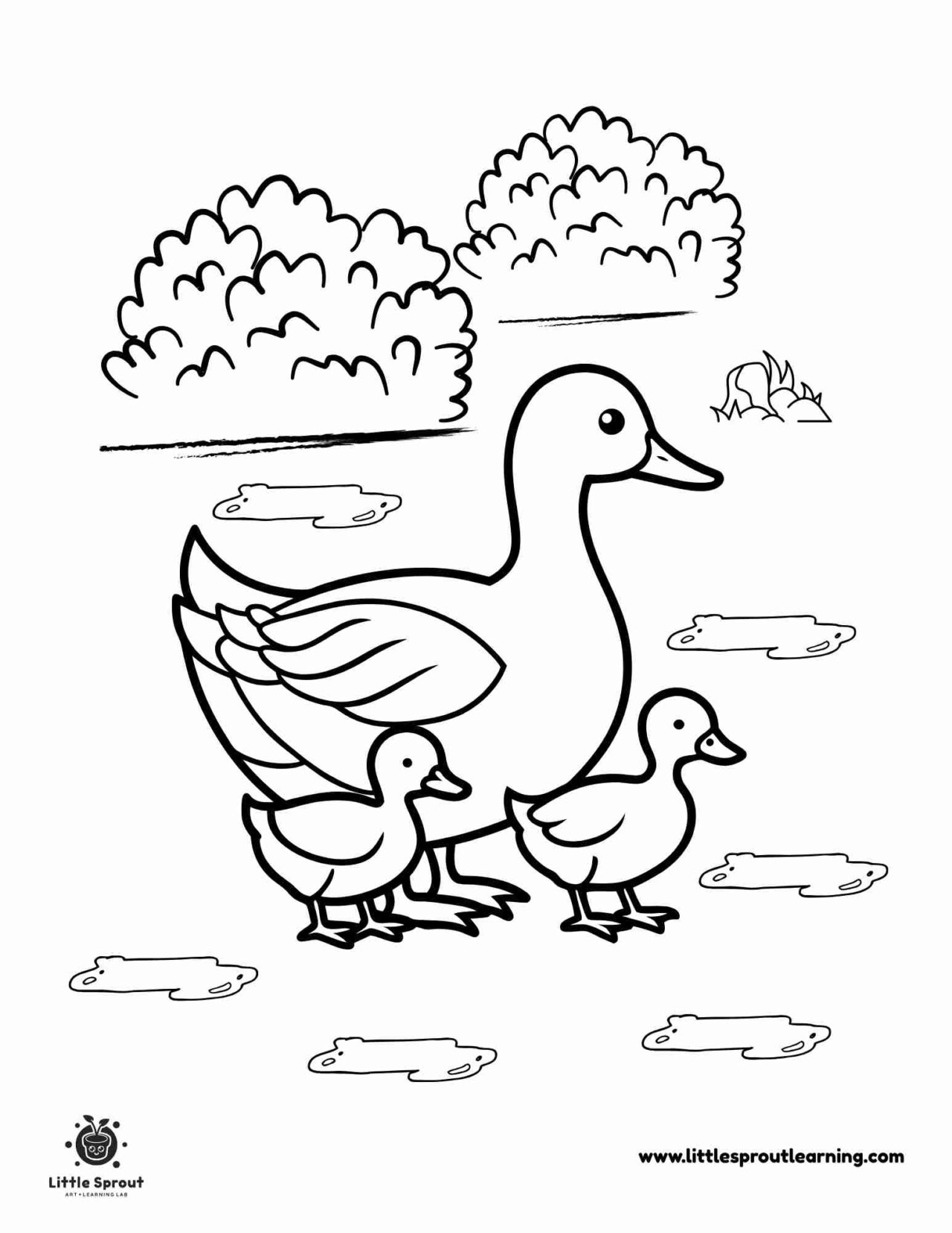 Duck Coloring Pages – 20 Free Printable Fun For Kids - Little Sprout ...