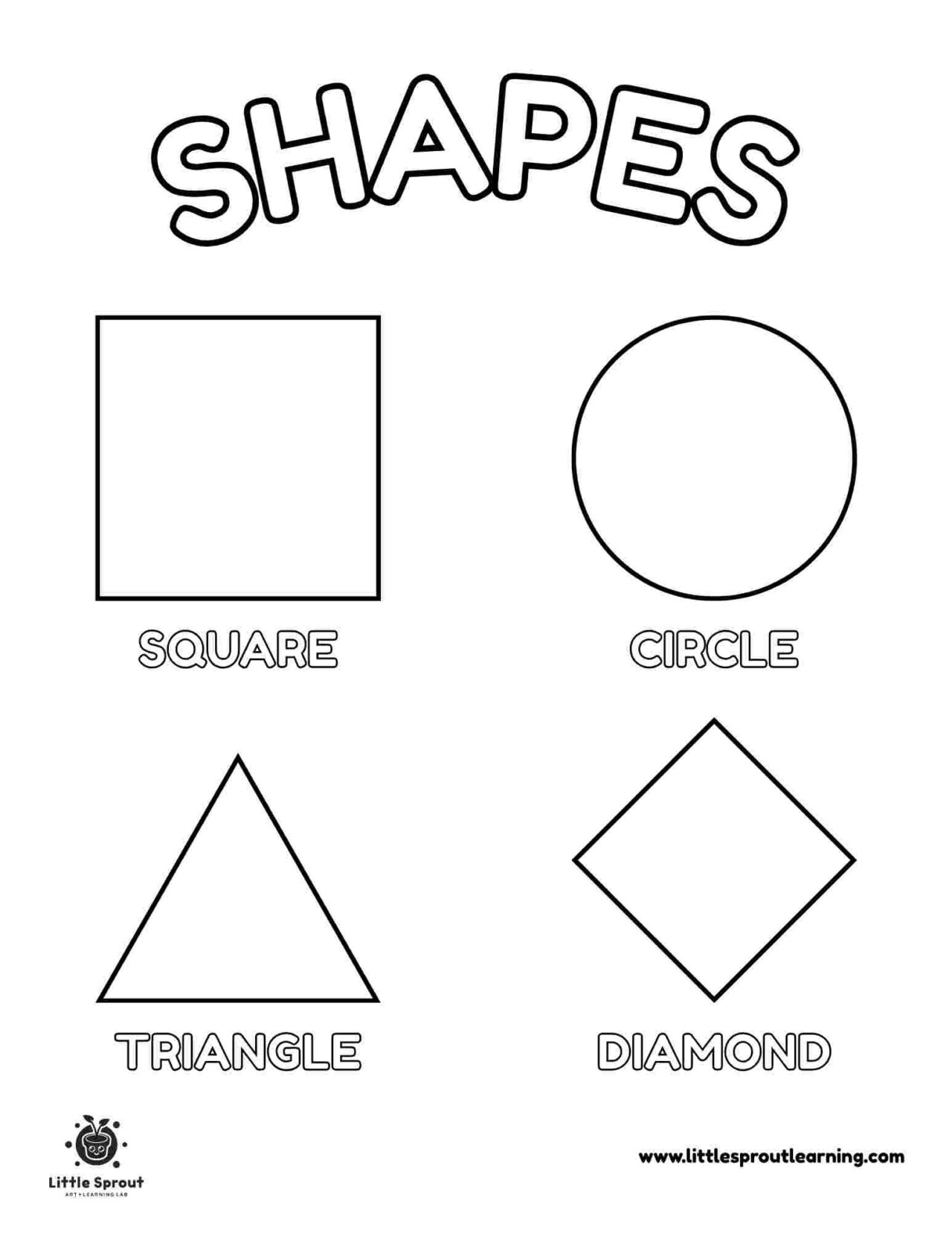 25 Free Shapes Coloring Pages For Kids – Fun, Easy & Printable - Little ...