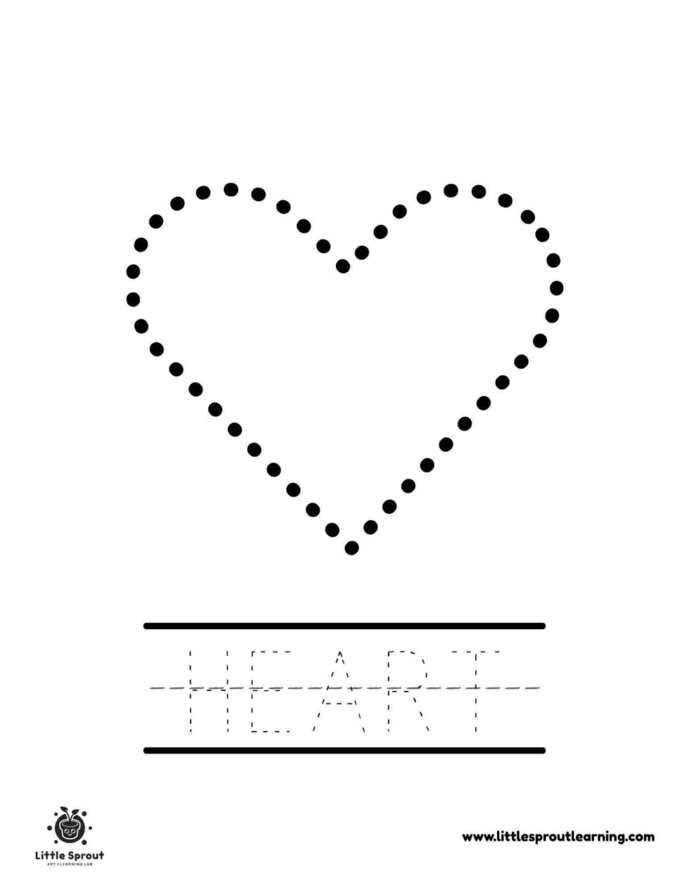 Heart Shape Coloring Page - Little Sprout Art + Learning Lab