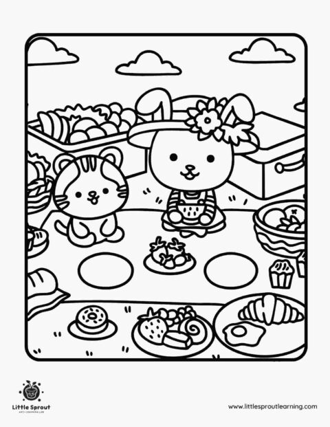 25 Free Food Coloring Pages To Print – Fun, Healthy, And Cute! - Little ...