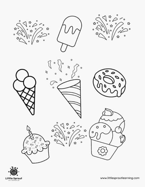 25 Free Food Coloring Pages To Print – Fun, Healthy, And Cute! - Little ...