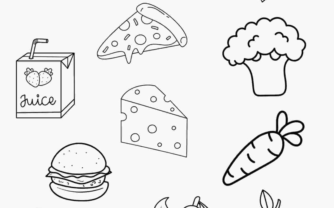 Simple Food Coloring Page - Little Sprout Art + Learning Lab