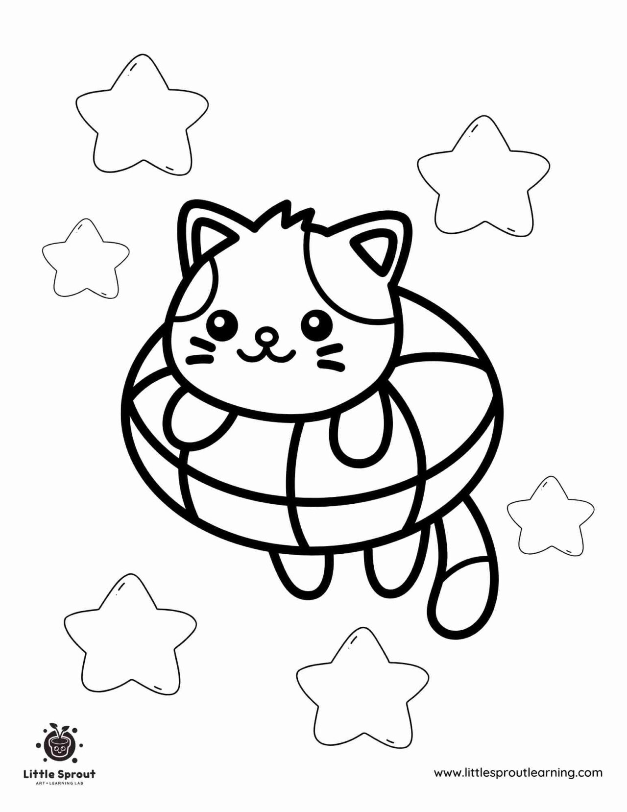 25 Free Cat Coloring Pages For Kids - Little Sprout Art & Learning Lab