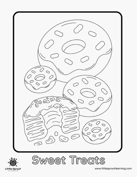 25 Free Food Coloring Pages To Print – Fun, Healthy, And Cute! - Little ...