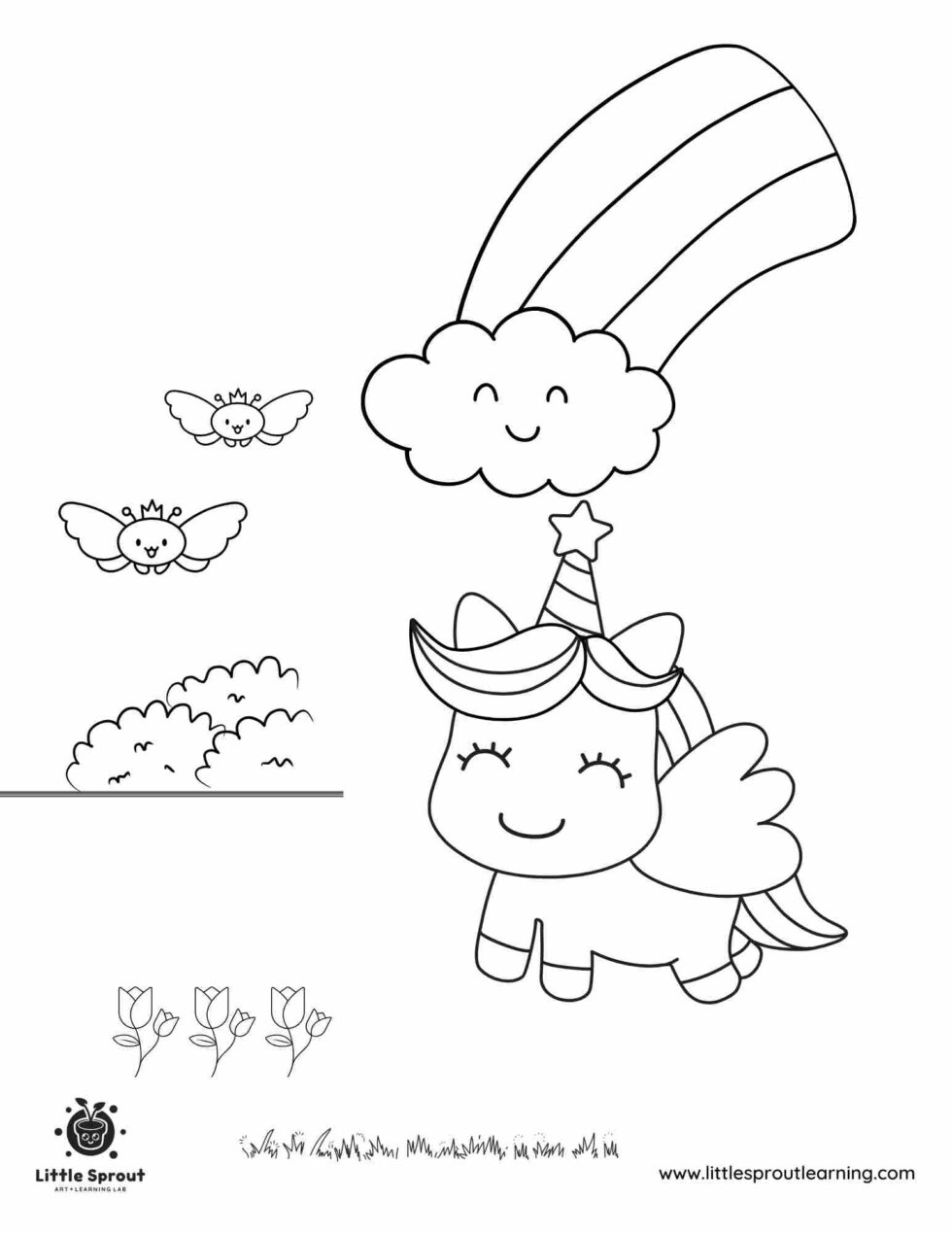 20 Fun & Free Rainbow Coloring Pages!