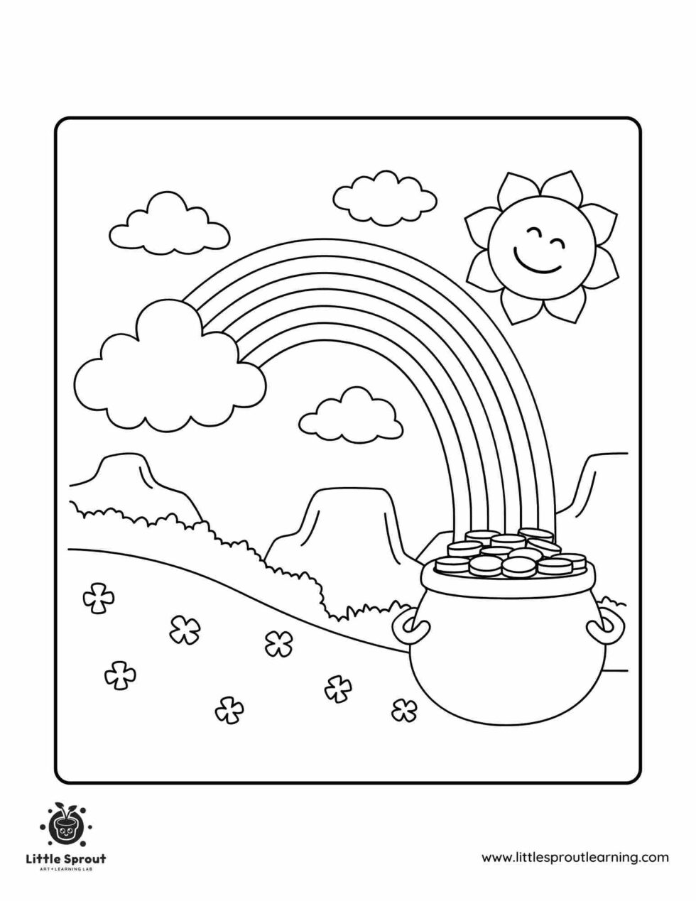 20 Fun & Free Rainbow Coloring Pages!