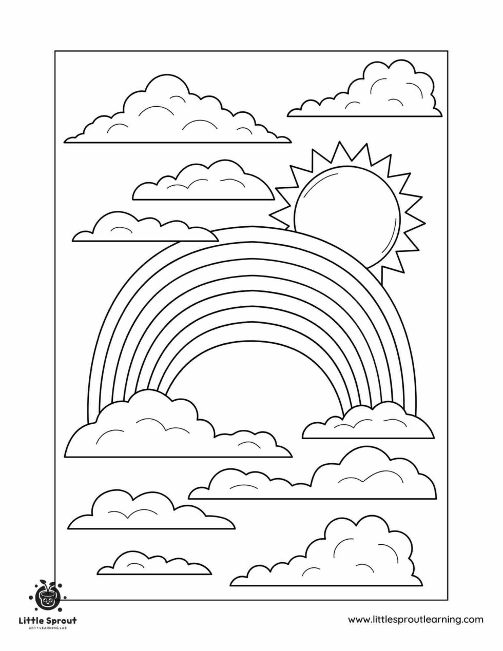 20 Fun & Free Rainbow Coloring Pages!