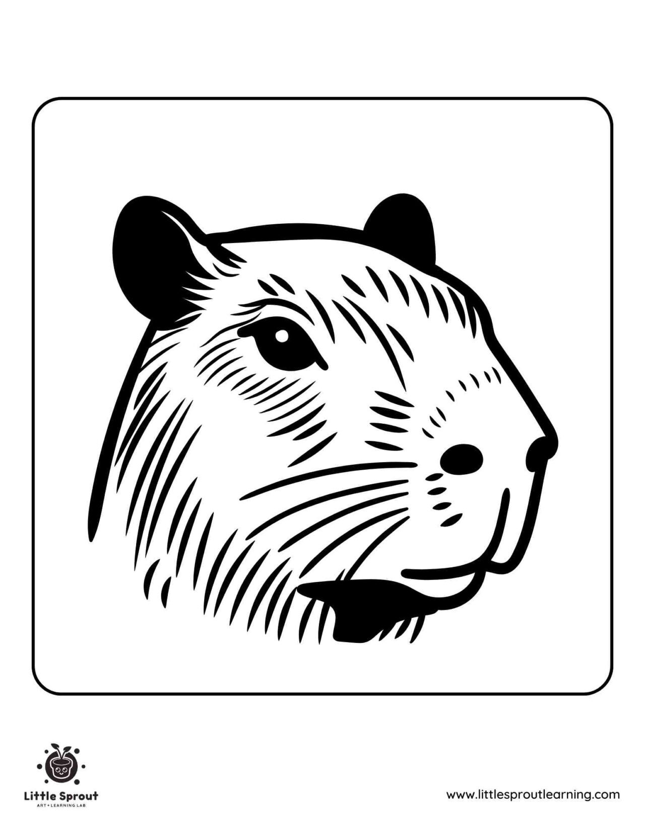 20 Free Capybara Coloring Sheets For Children - Little Sprout Art ...