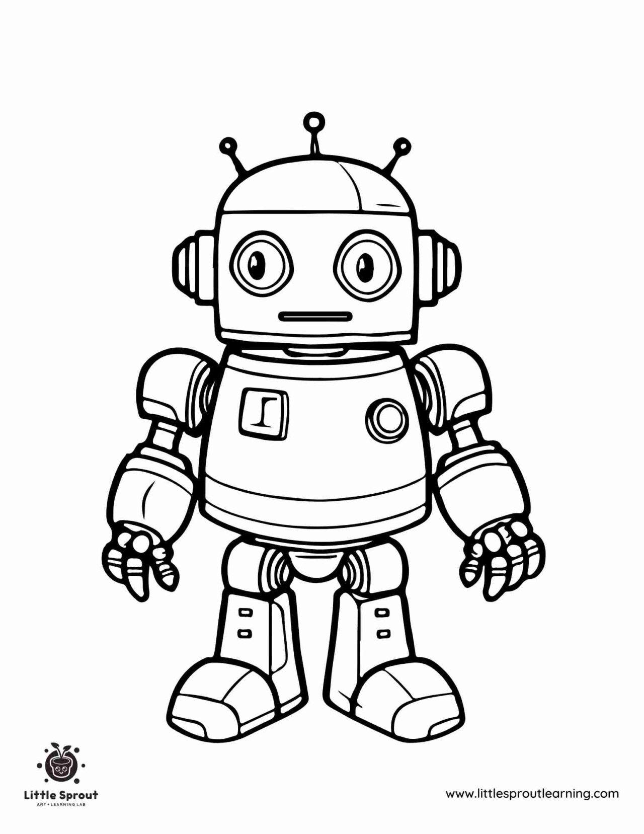 Robot Coloring Pages - 25 Free Printable Robot Coloring Sheets - Little ...