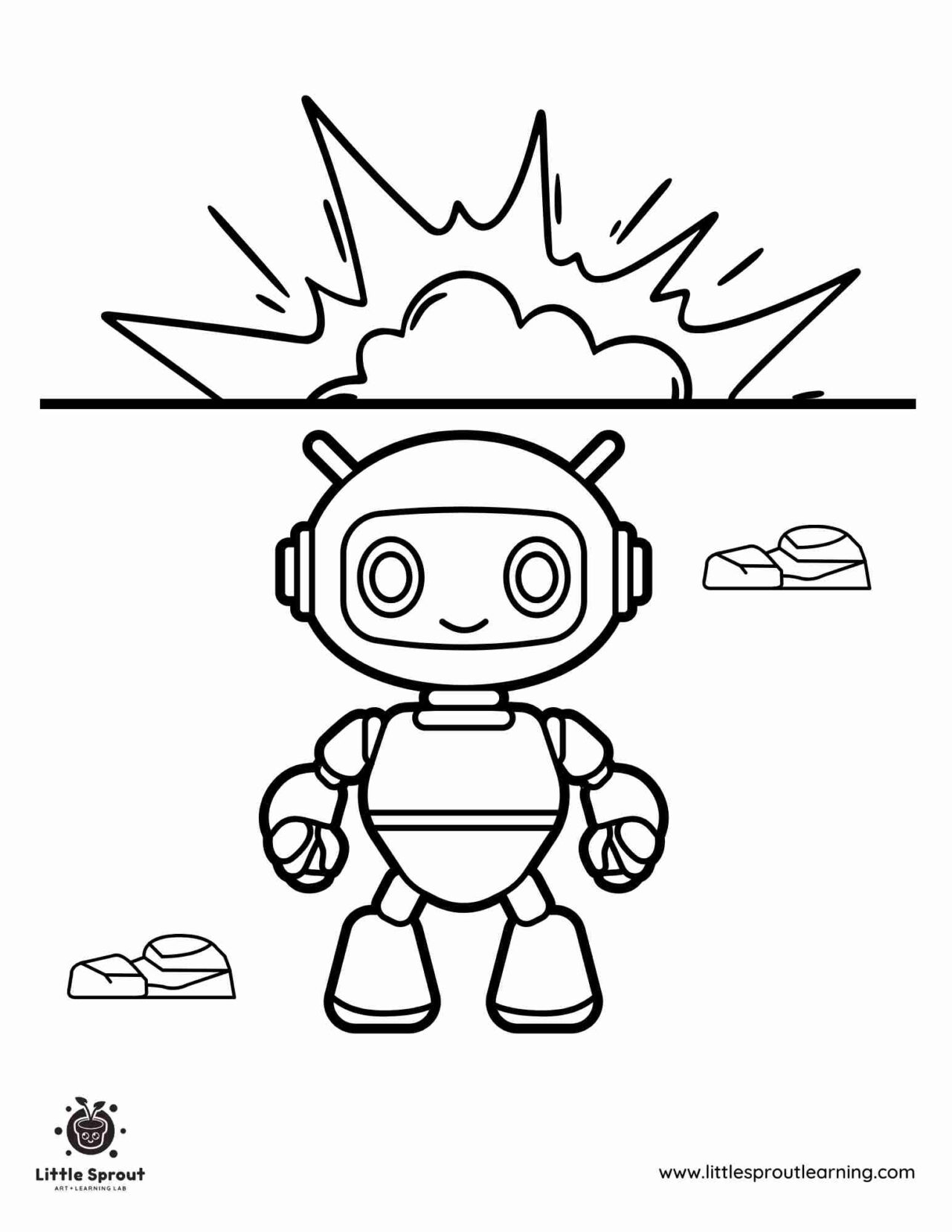 Robot Coloring Pages - 25 Free Printable Robot Coloring Sheets - Little ...