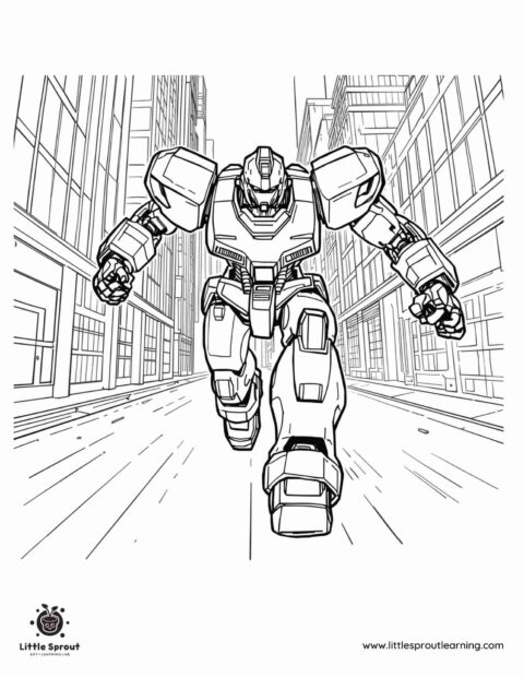 Robot Coloring Pages - 25 Free Printable Robot Coloring Sheets - Little ...